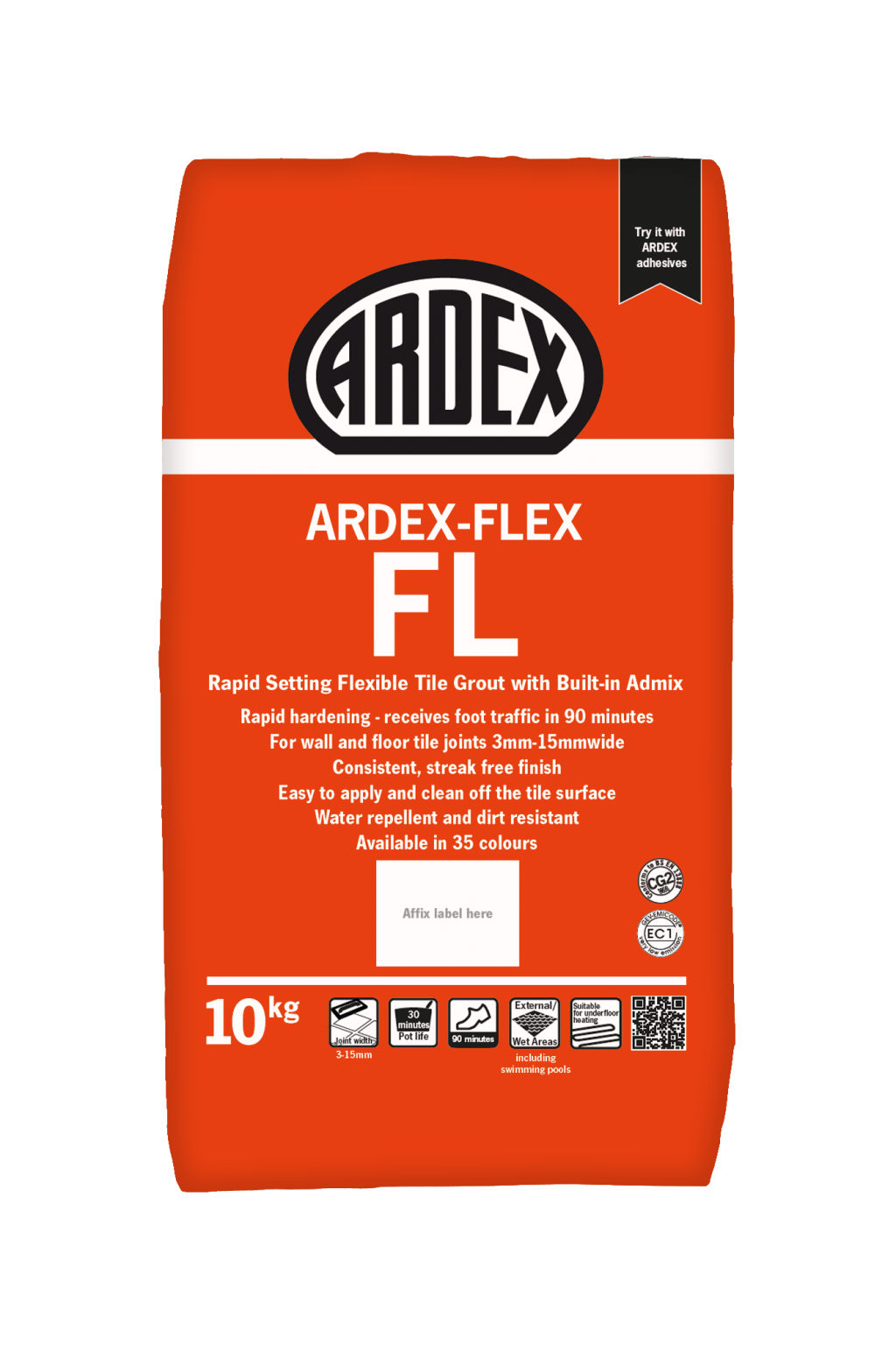 ARDEX-FLEX FL - Flexible Rapid Set Tile Grout for Wide Joints