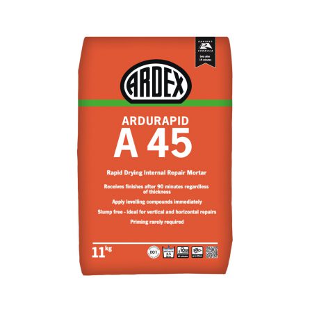 ARDEX ARDURAPID A 45 - Rapid Drying Internal Repair Mortar