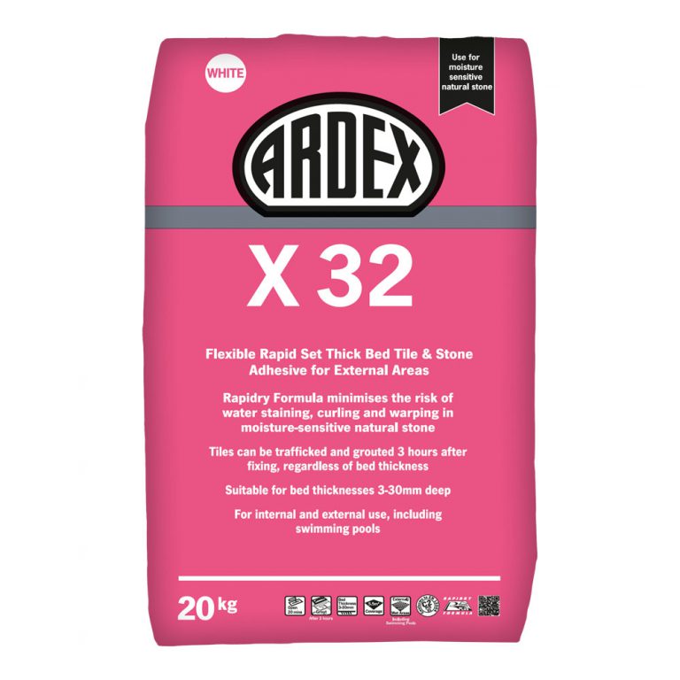 ARDEX X 32 - Flexible Rapid Set Thick Bed Tile & Stone Adhesive for ...