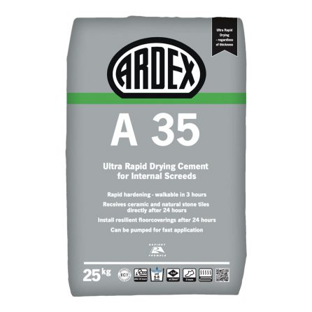 ARDEX A 35 - Ultra Rapid Drying Cement for Internal Screeds